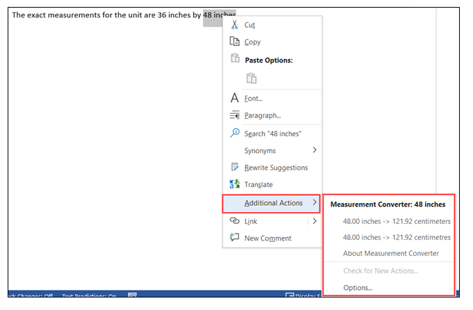 How To Use The Measurement Converter In Word PowerPoint And Outlook 