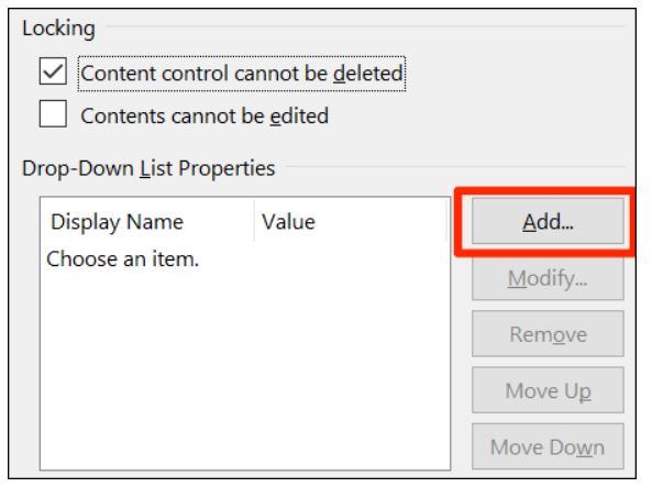 How To Configure A New Drop Down List In Word Askit Solutii Si 
