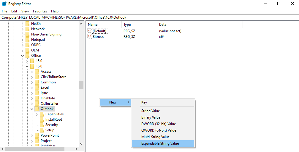 How To Change Default Location For Outlook Data File Cannot Create Pst File Outlook 2016 Askit 
